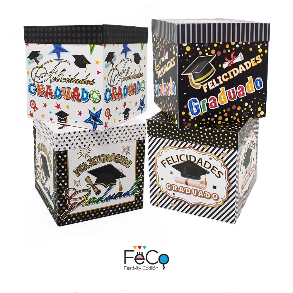 caja plegable grande graduacion 22x22cm x12 uni sku 112375 producto ...