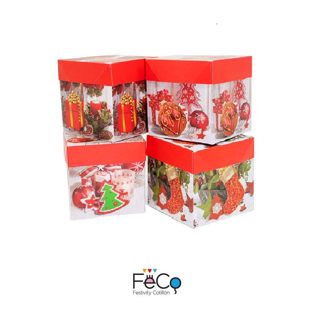 caja plegable intermedia navidad 25x25 x12 uni sku 112387 producto ...